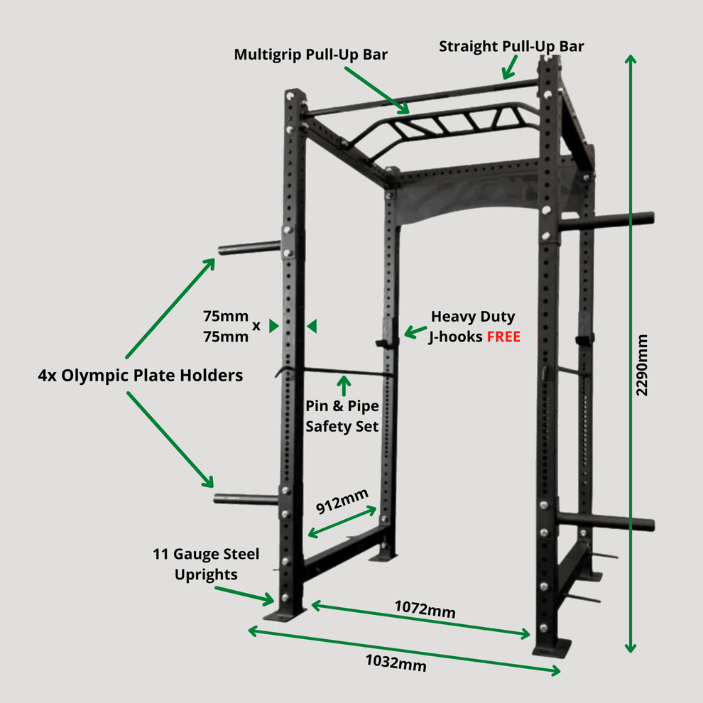 Commercial Power Rack – Heavy-Duty Strength Equipment – 24/7 Gym Equipment